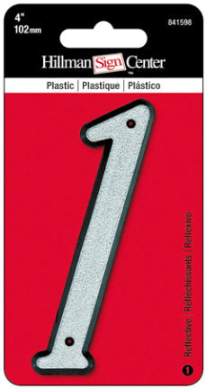 4 IN REFLECTIVE PLASTIC NUMBER 1 - Weston, WV - P & G Hardware